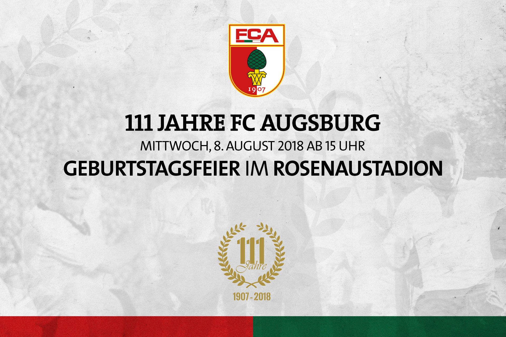 FCA lädt zur Geburtstagsfeier am 8. August in die Rosenau | FC Augsburg